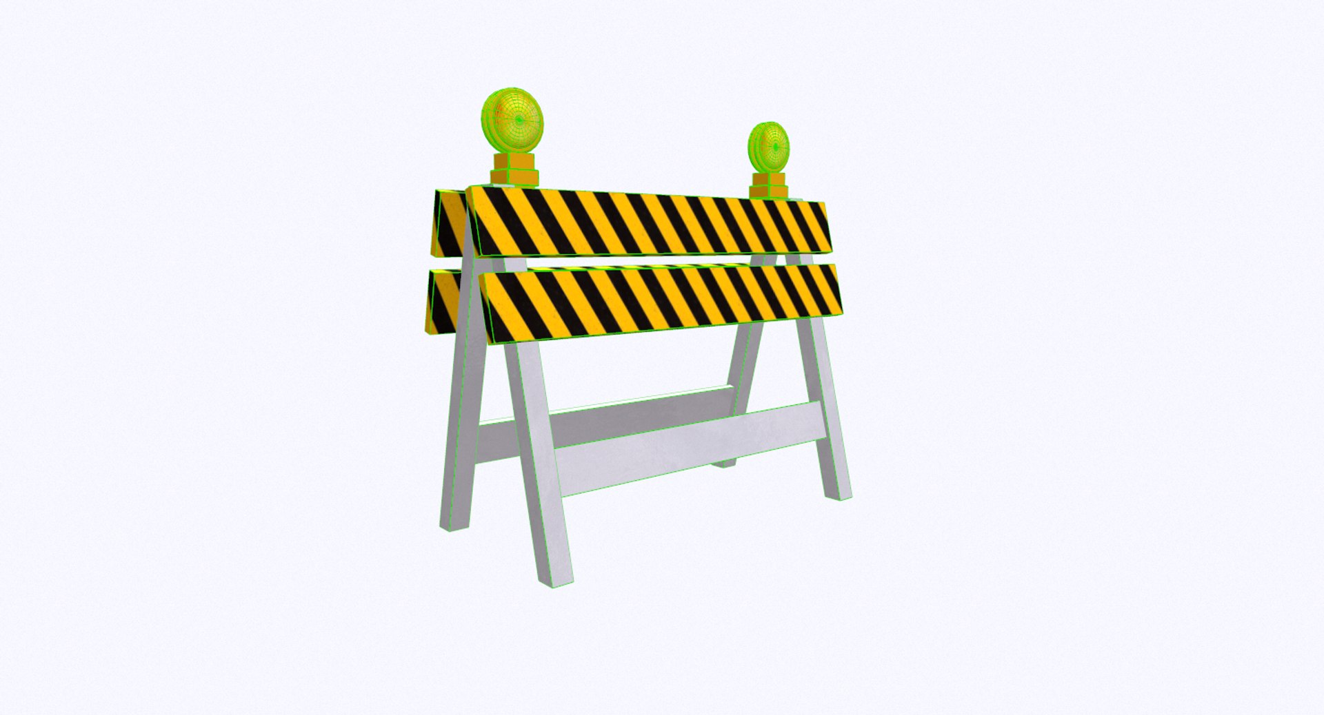3D Model Mapped Roadblock - TurboSquid 1177066