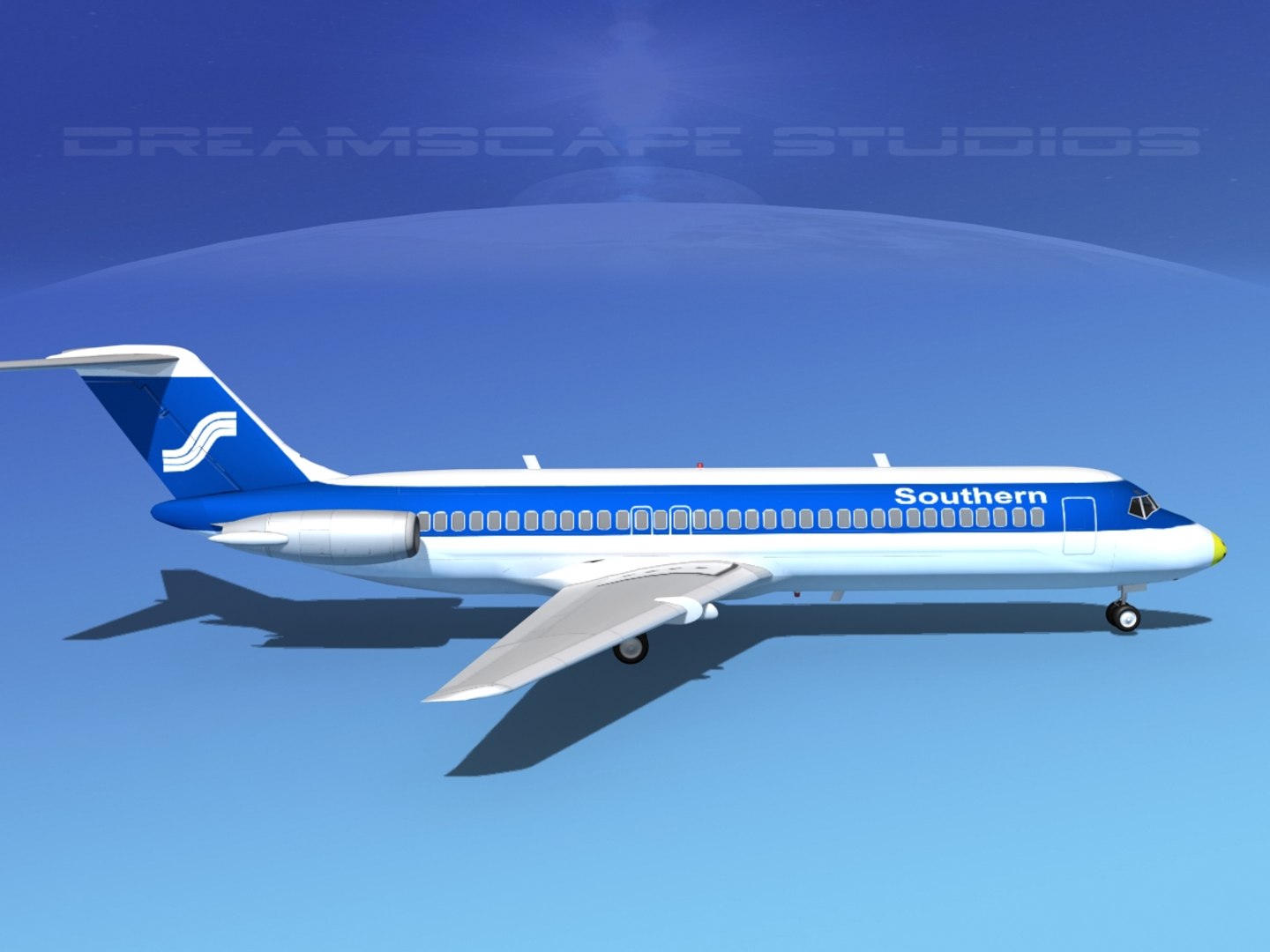 3d dc-9-30 dc-9 model