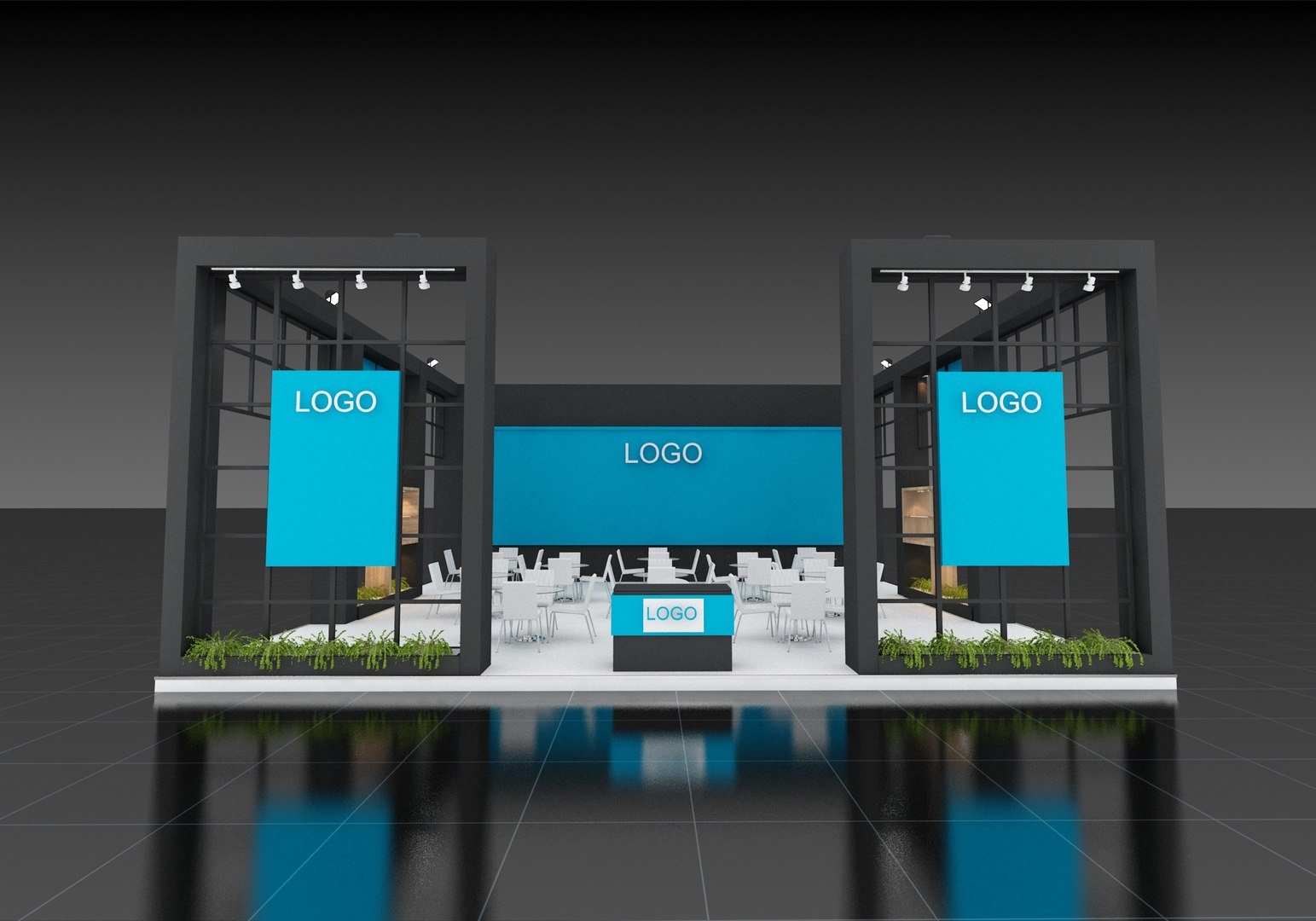 3D Exhibition Stand - TurboSquid 2032607