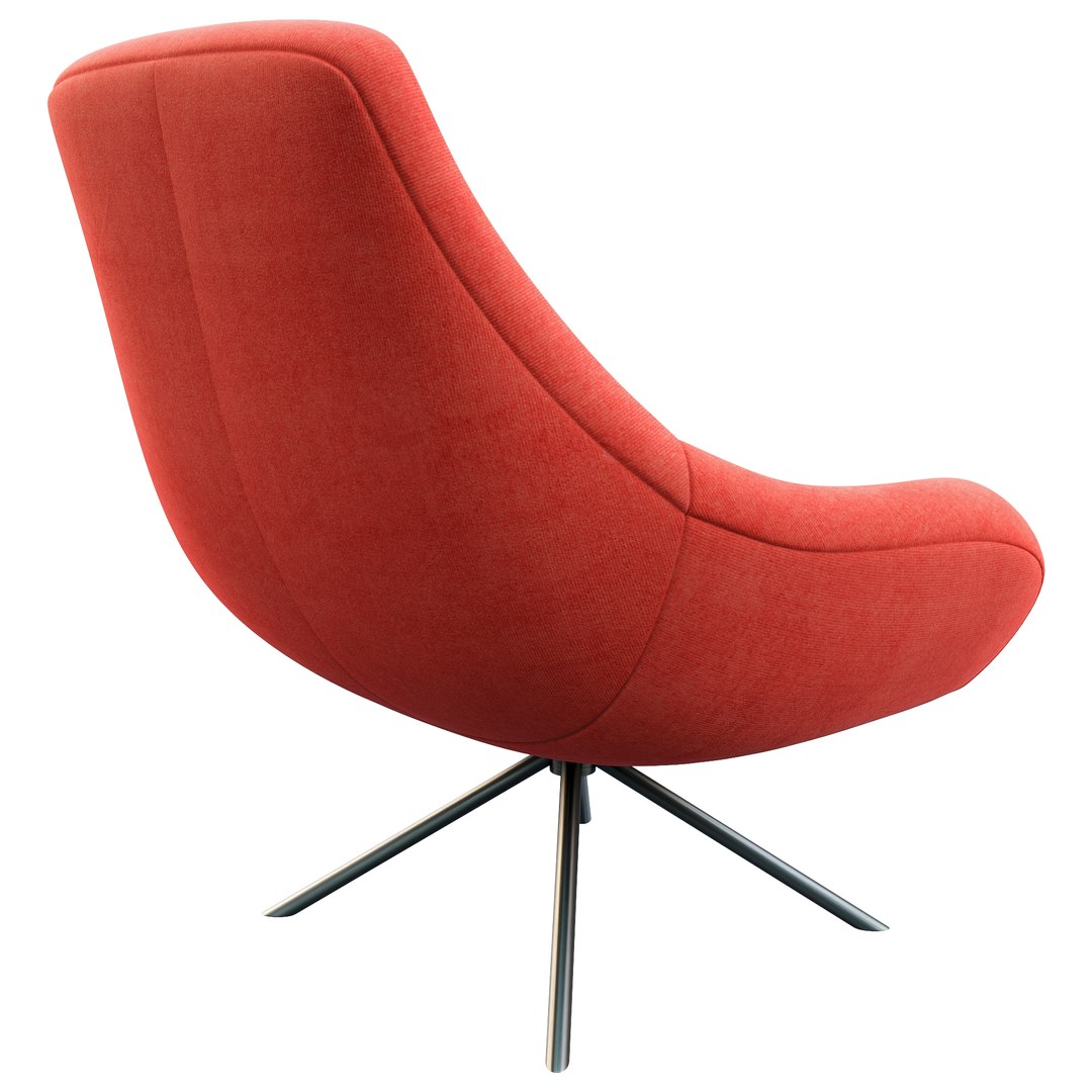 3D Noomi Swivel Lounge Chair and Noomi Footstool by Softline model - TurboSquid 2159042