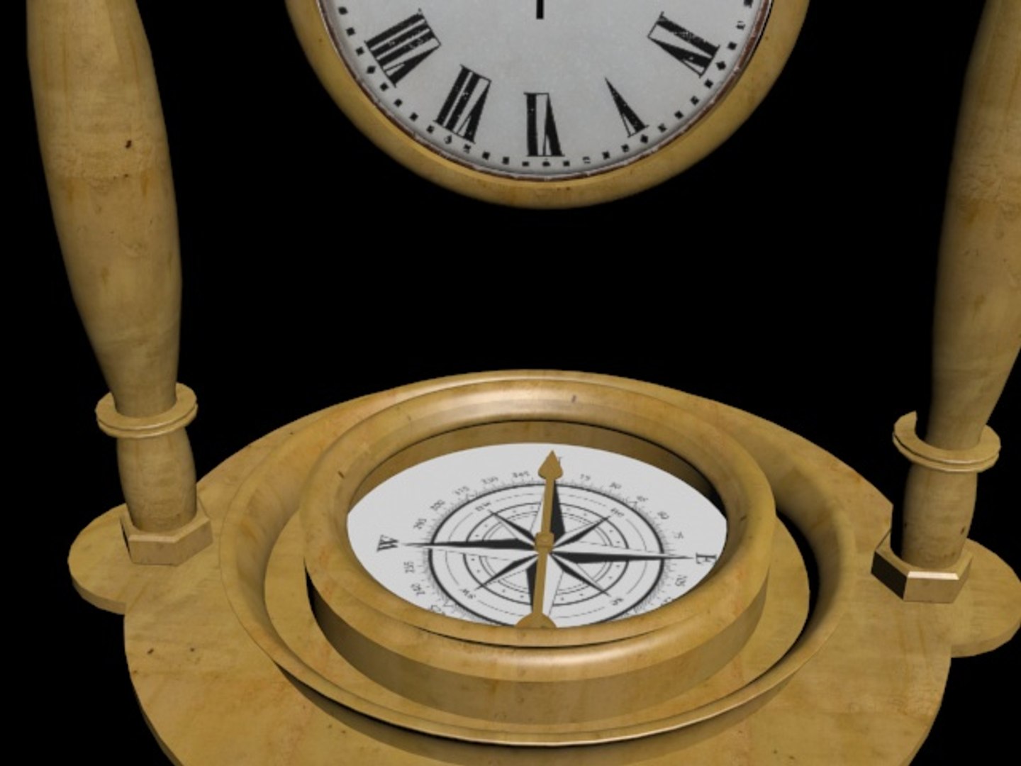 3D Clock Compass - TurboSquid 1330060