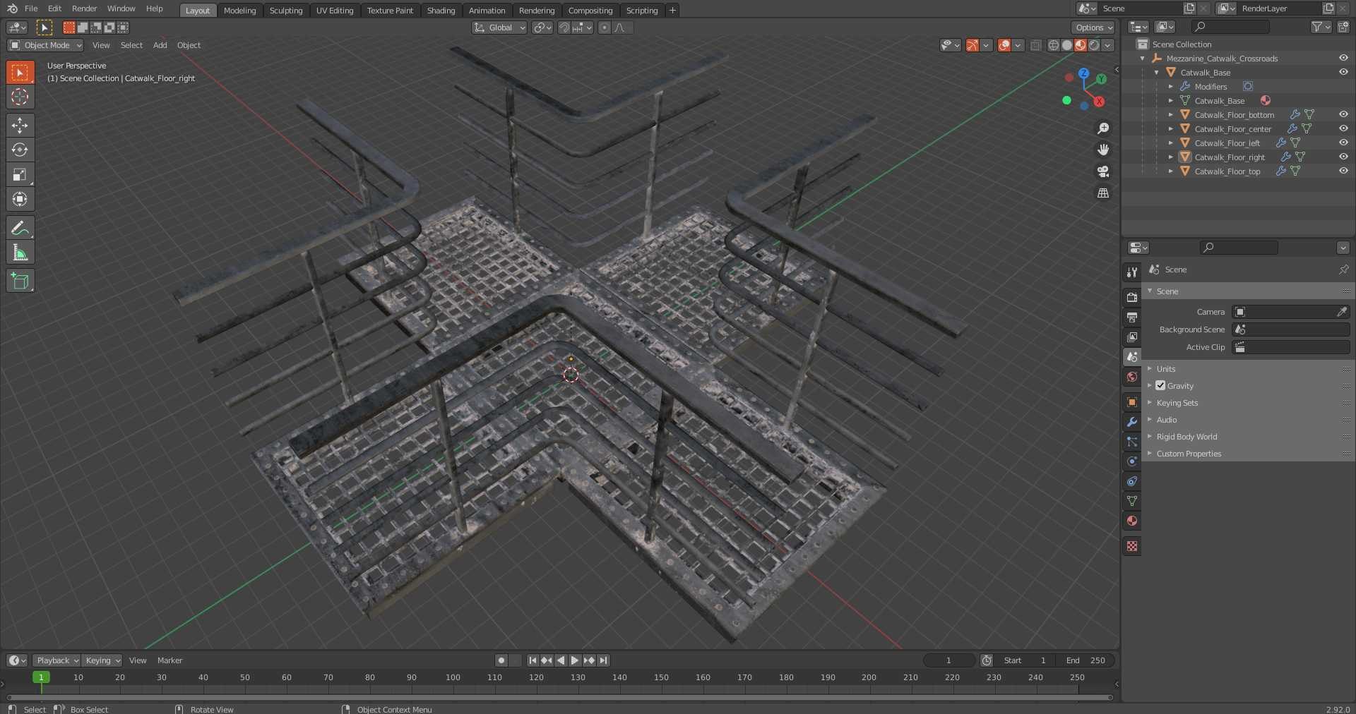 Mezzanine Catwalk Crossroads 3D model - TurboSquid 2166994