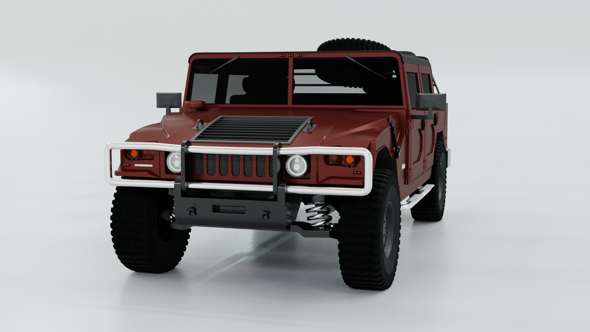 3D HUMMER H1 PICKUP SOFT ROOF FOR SUBDIV Model - TurboSquid 2033420