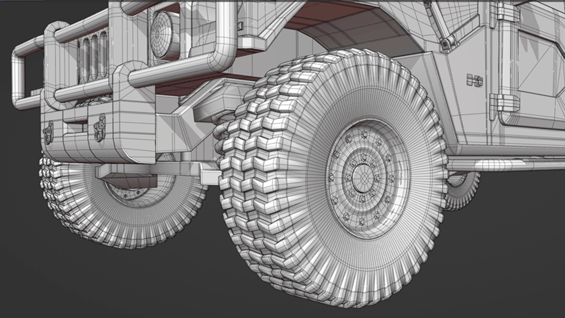 3D HUMMER H1 PICKUP SOFT ROOF FOR SUBDIV Model - TurboSquid 2033420
