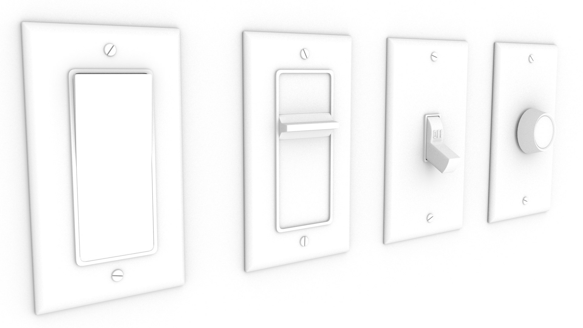 3D Electrical Light Switch Model - TurboSquid 1261864