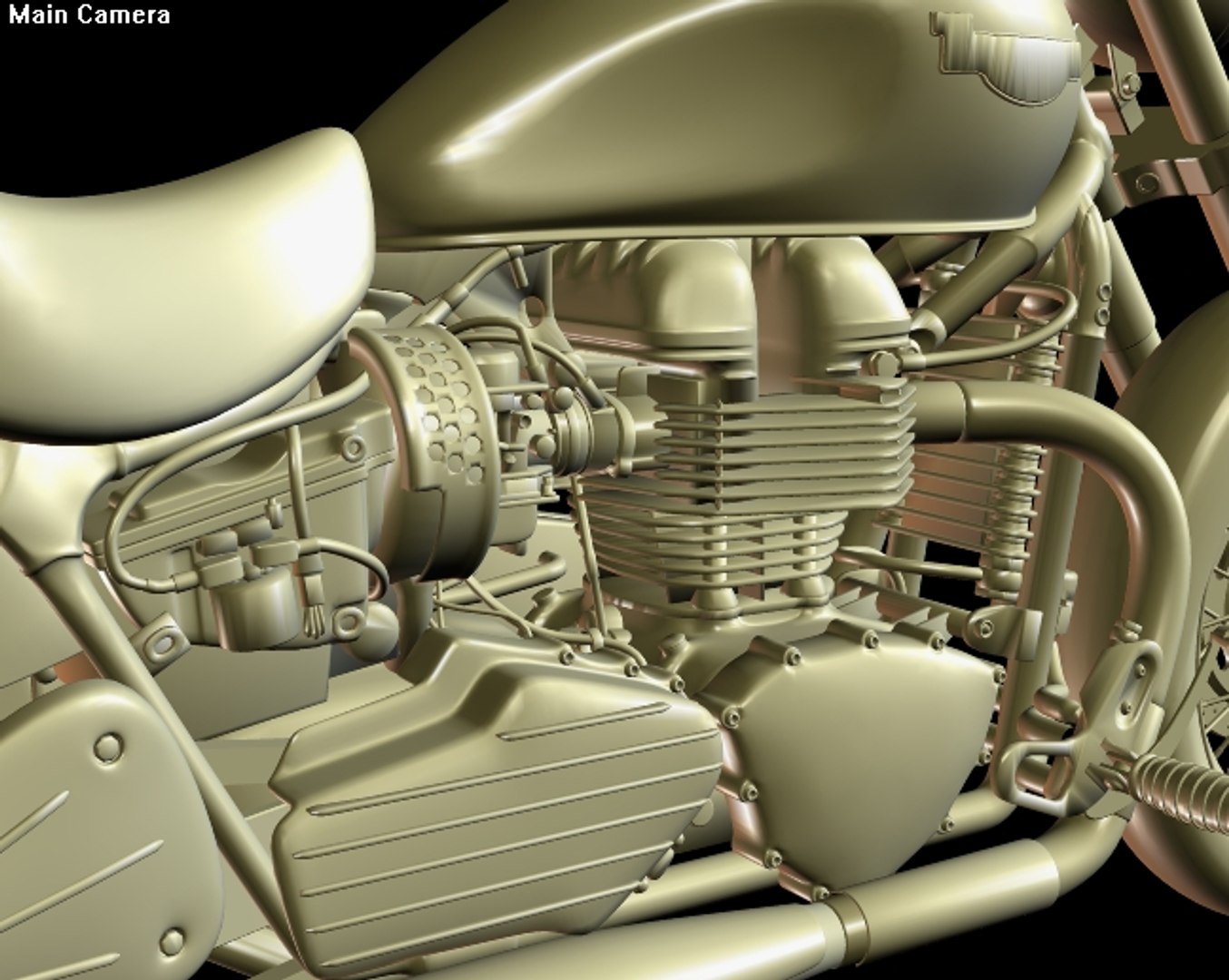 triumph american motorcycle 3d model