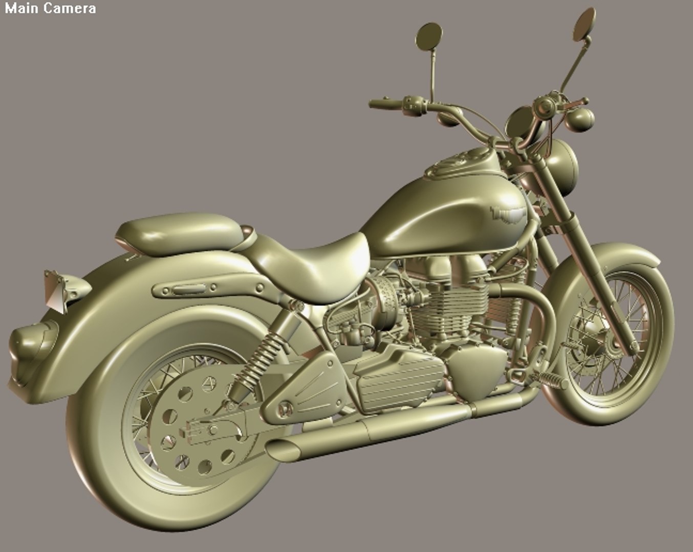 triumph american motorcycle 3d model