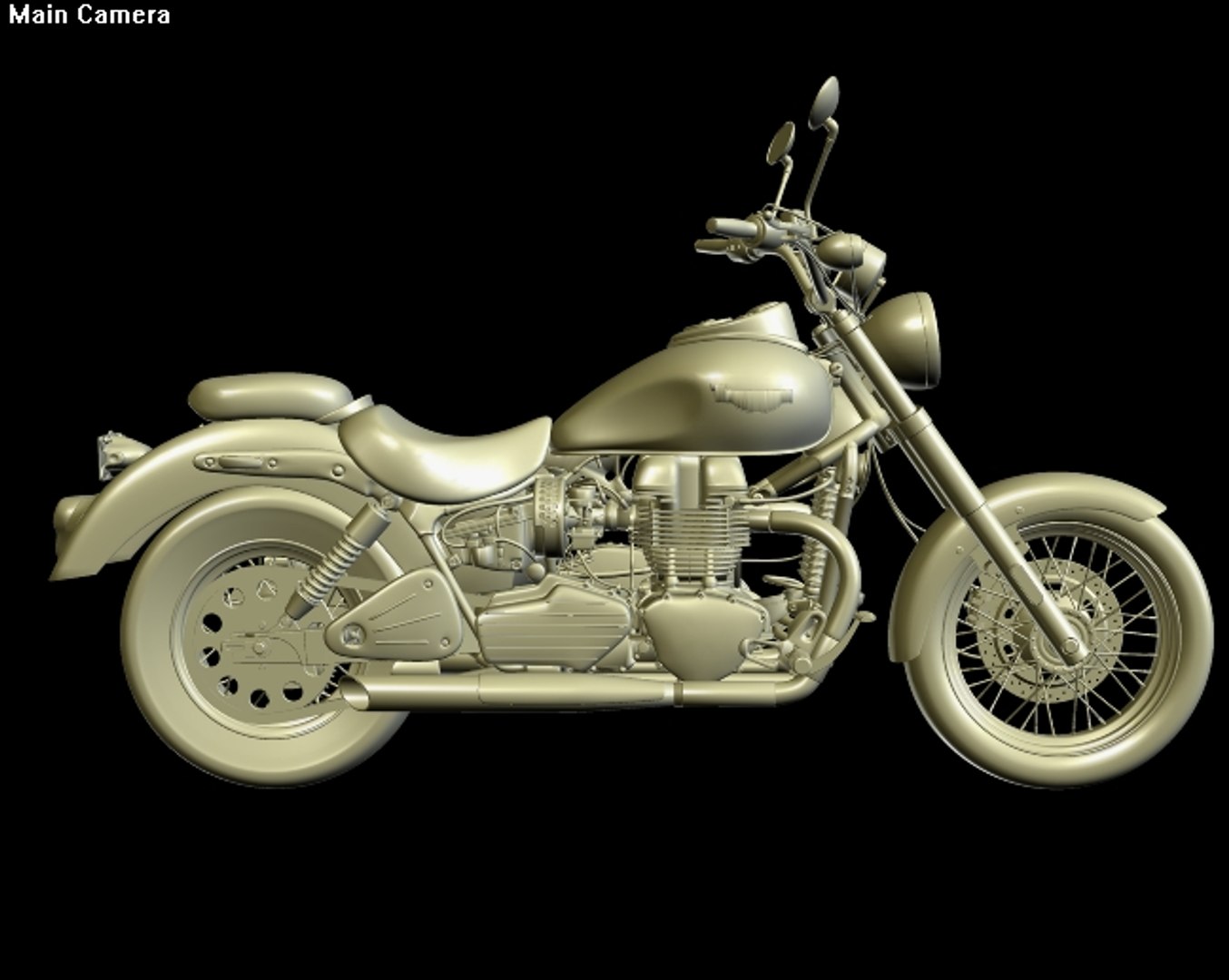 triumph american motorcycle 3d model