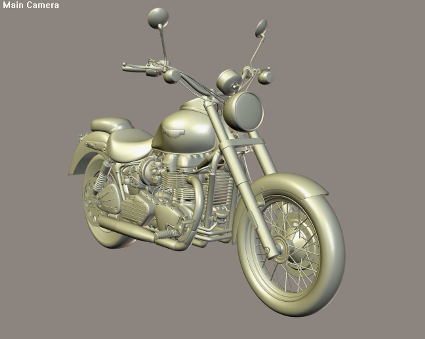 triumph american motorcycle 3d model