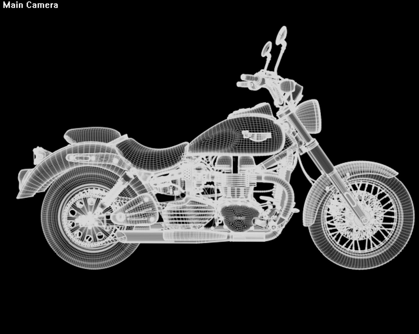 triumph american motorcycle 3d model