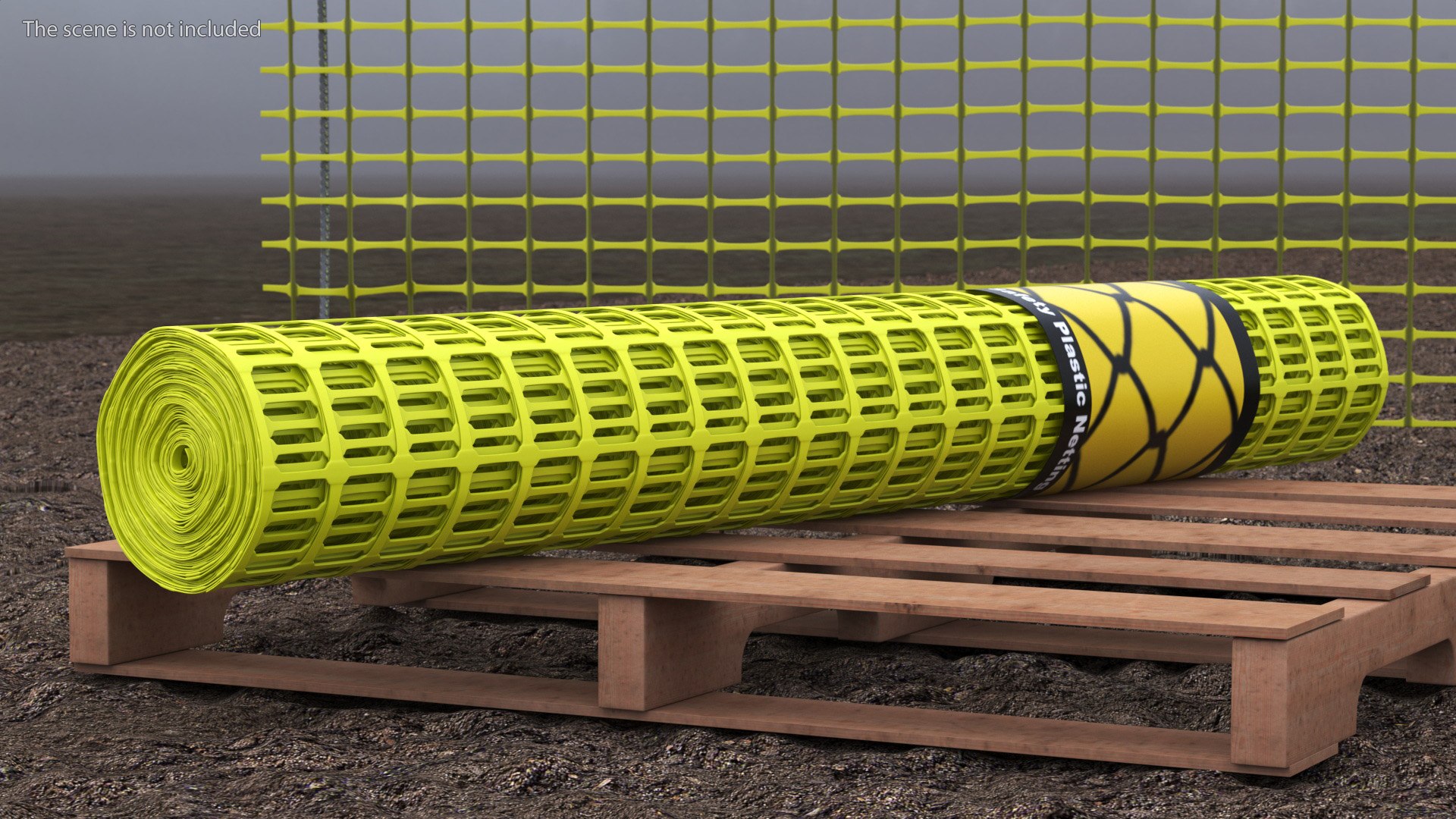 3D Safety Plastic Netting Roll Yellow Model - TurboSquid 2046599