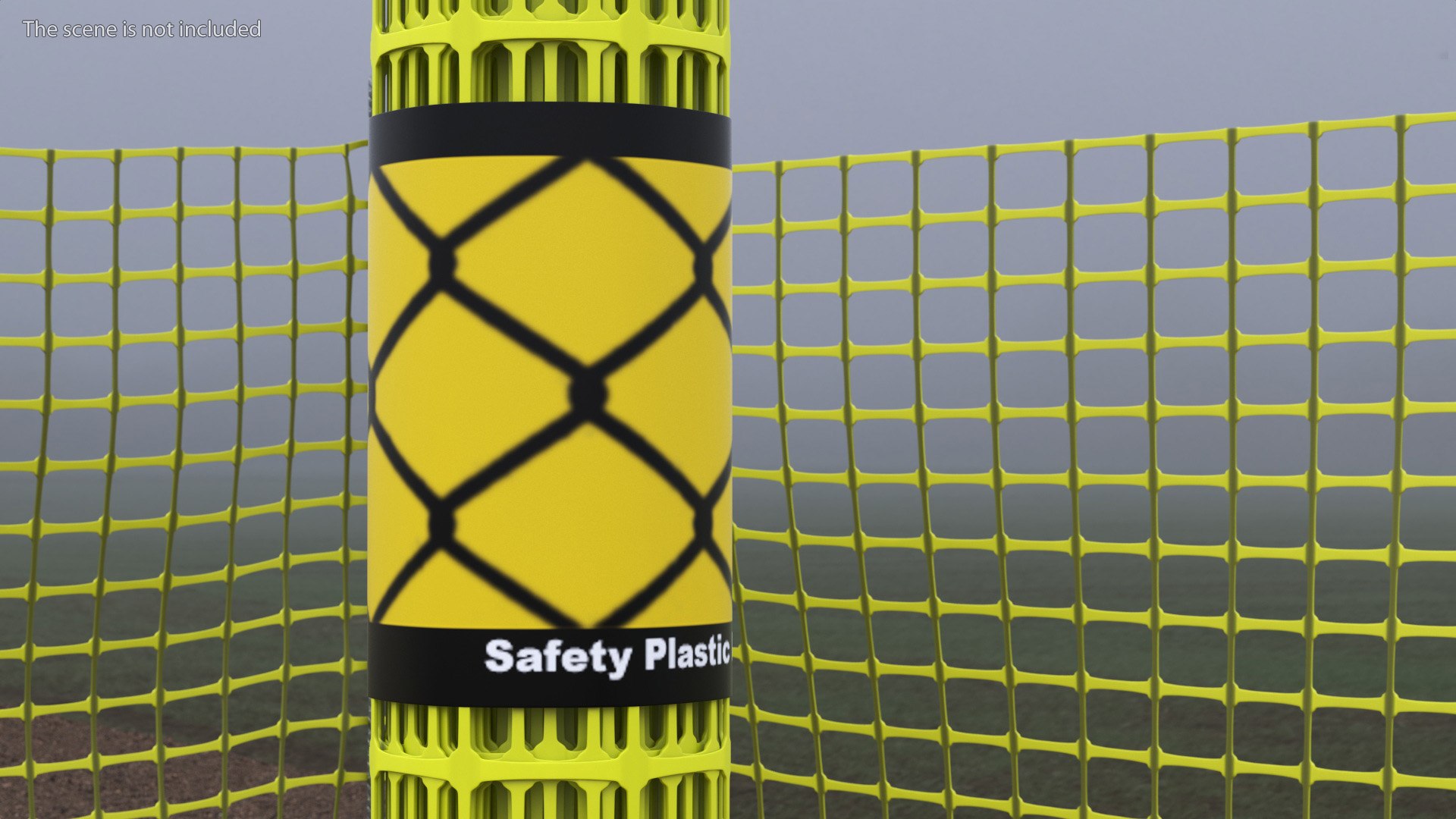 3D Safety Plastic Netting Roll Yellow Model - TurboSquid 2046599