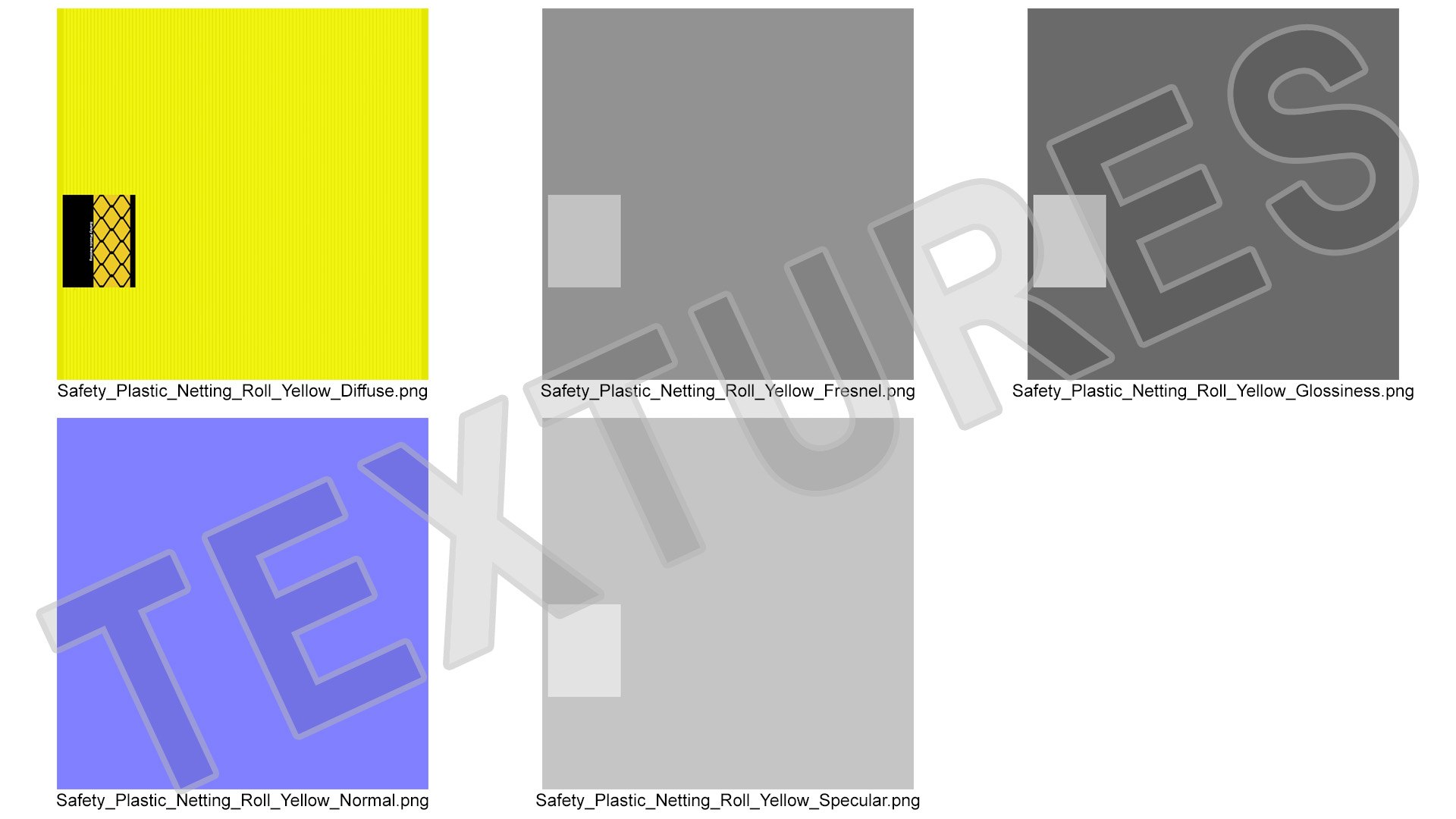 3D Safety Plastic Netting Roll Yellow model - TurboSquid 2046599