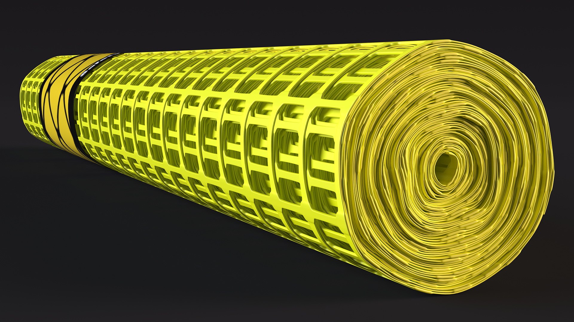 3D Safety Plastic Netting Roll Yellow model - TurboSquid 2046599