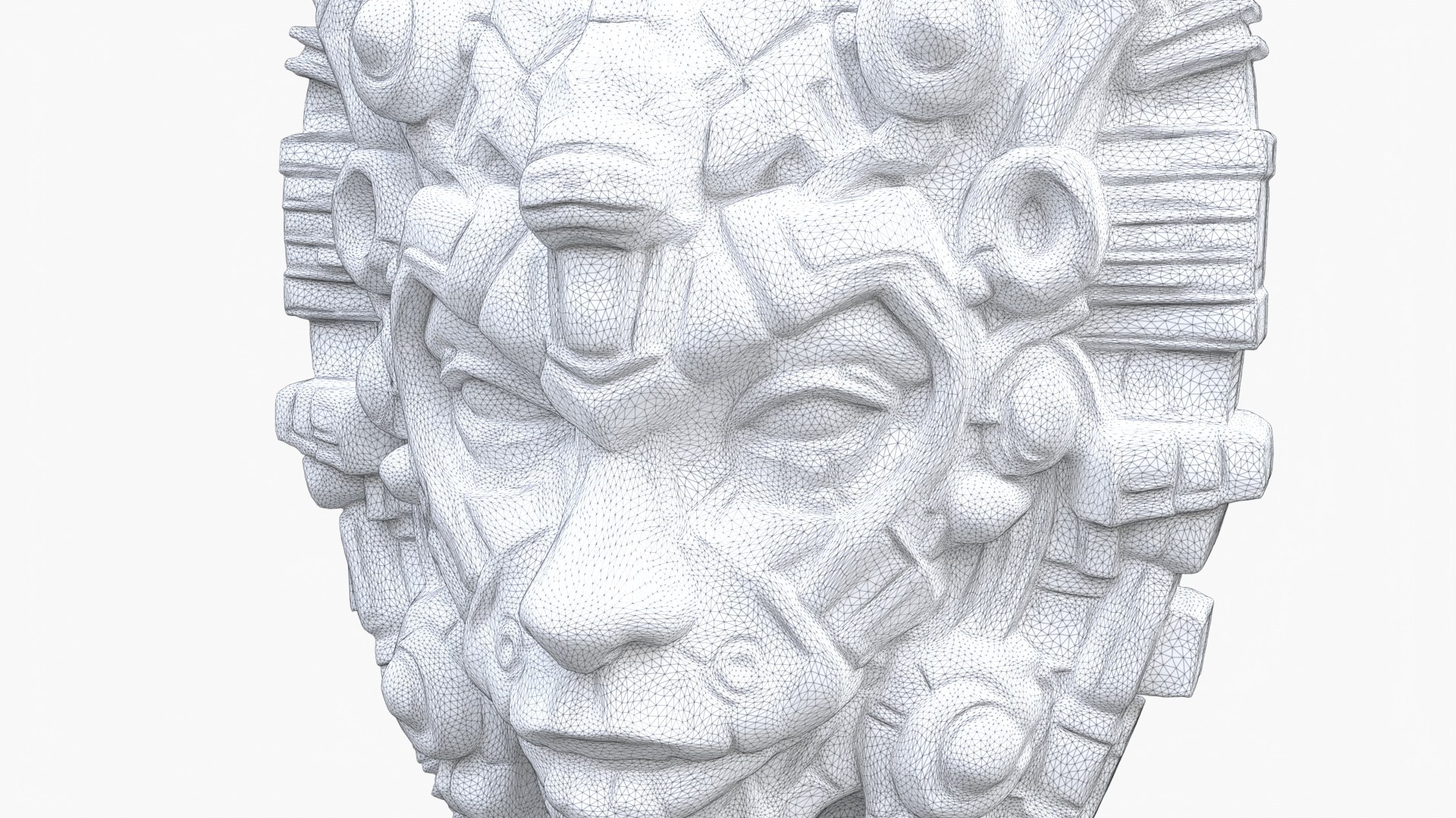 3D Cyber Aztec Masks 4 model - TurboSquid 2182883