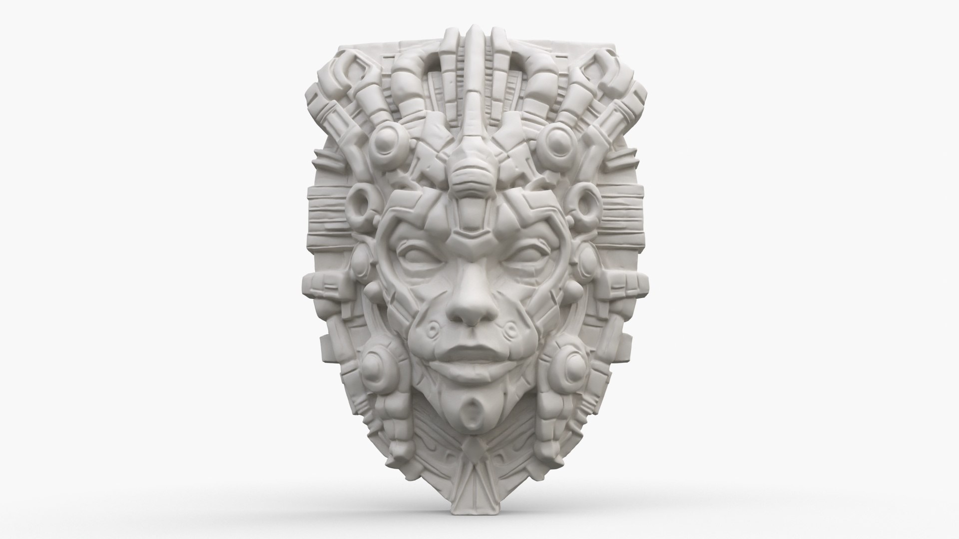 3D Cyber Aztec Masks 4 model - TurboSquid 2182883
