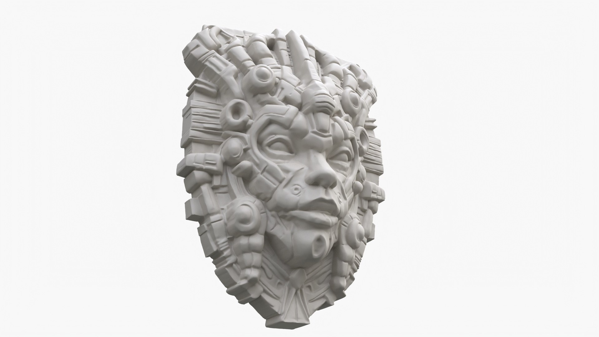 3D Cyber Aztec Masks 4 model - TurboSquid 2182883