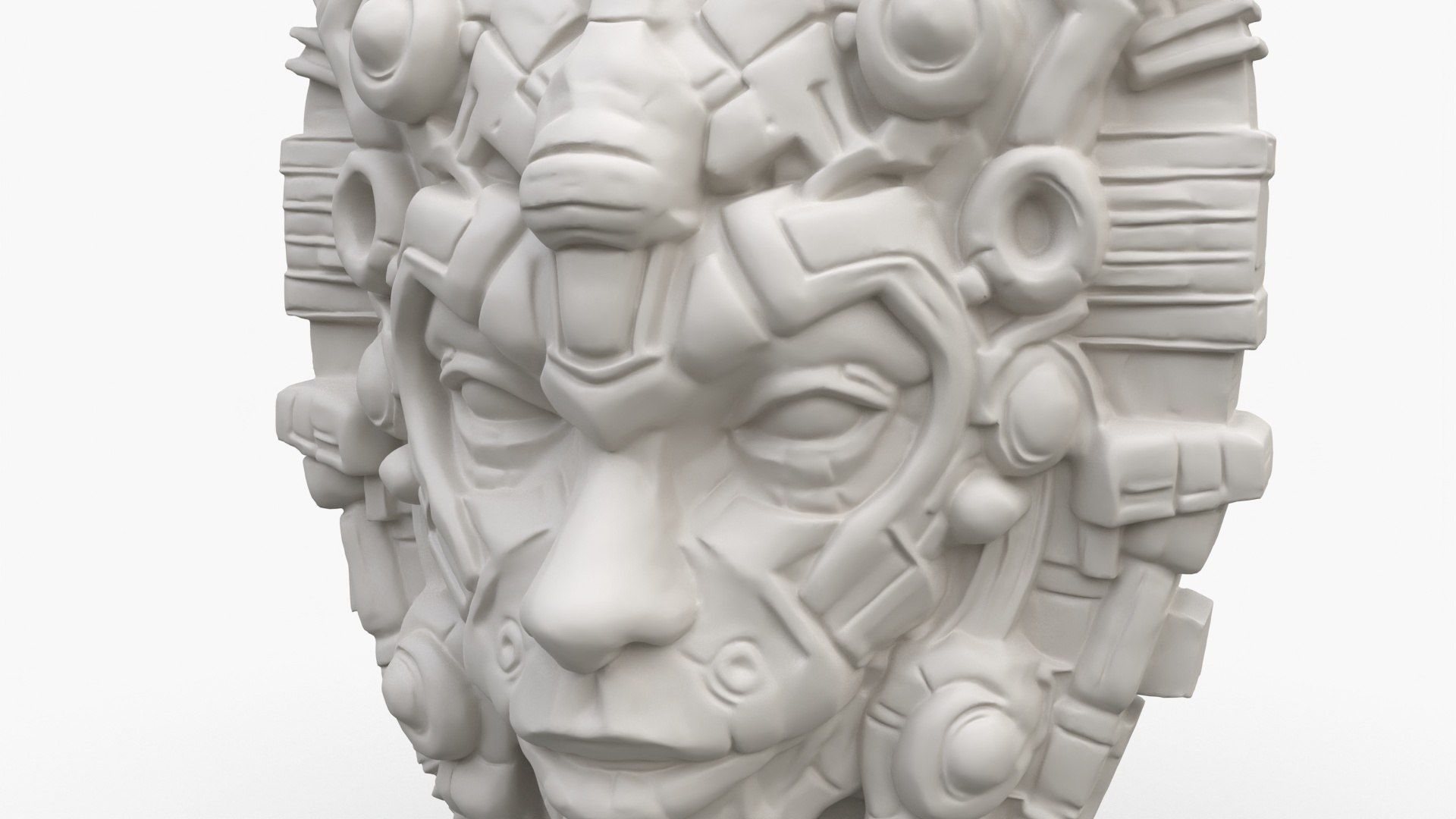 3D Cyber Aztec Masks 4 model - TurboSquid 2182883