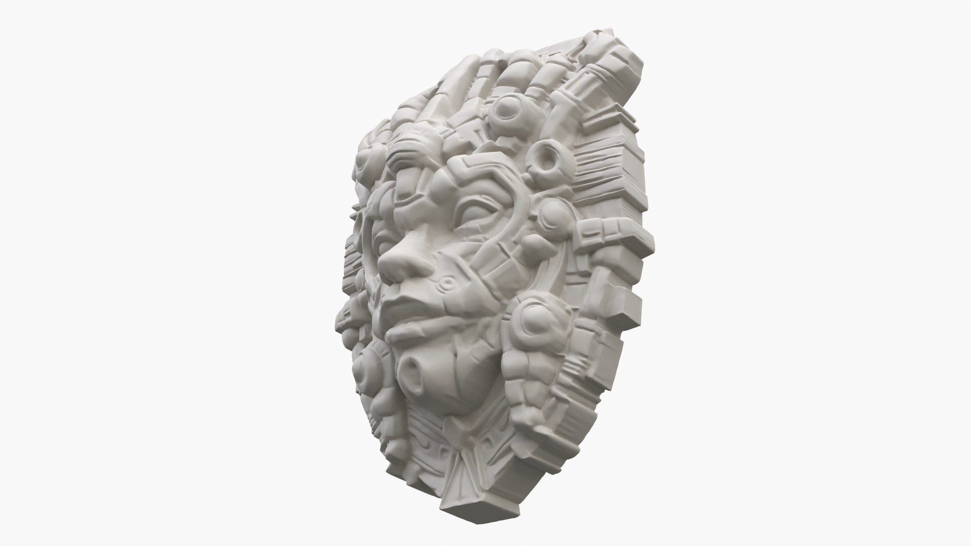 3D Cyber Aztec Masks 4 model - TurboSquid 2182883