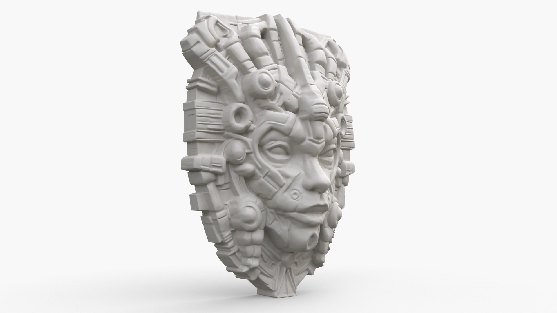 3D Cyber Aztec Masks 4 model - TurboSquid 2182883
