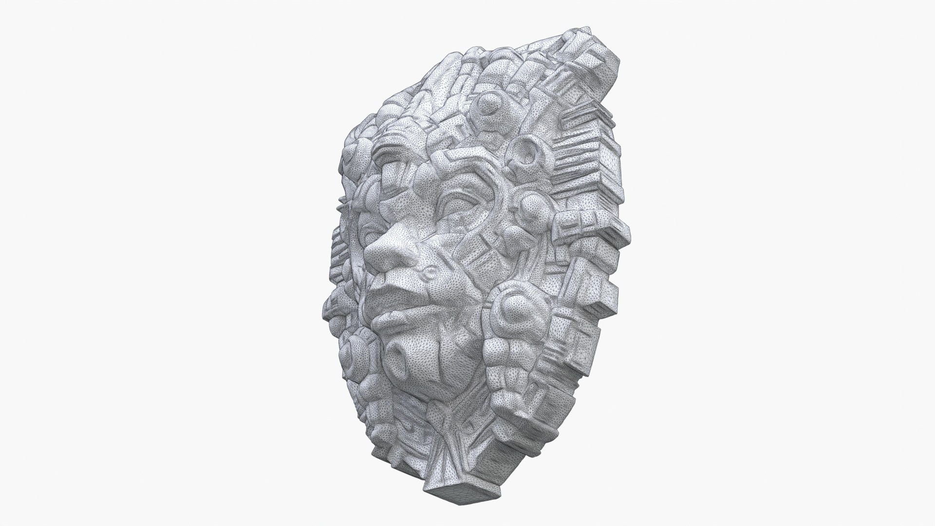 3D Cyber Aztec Masks 4 model - TurboSquid 2182883