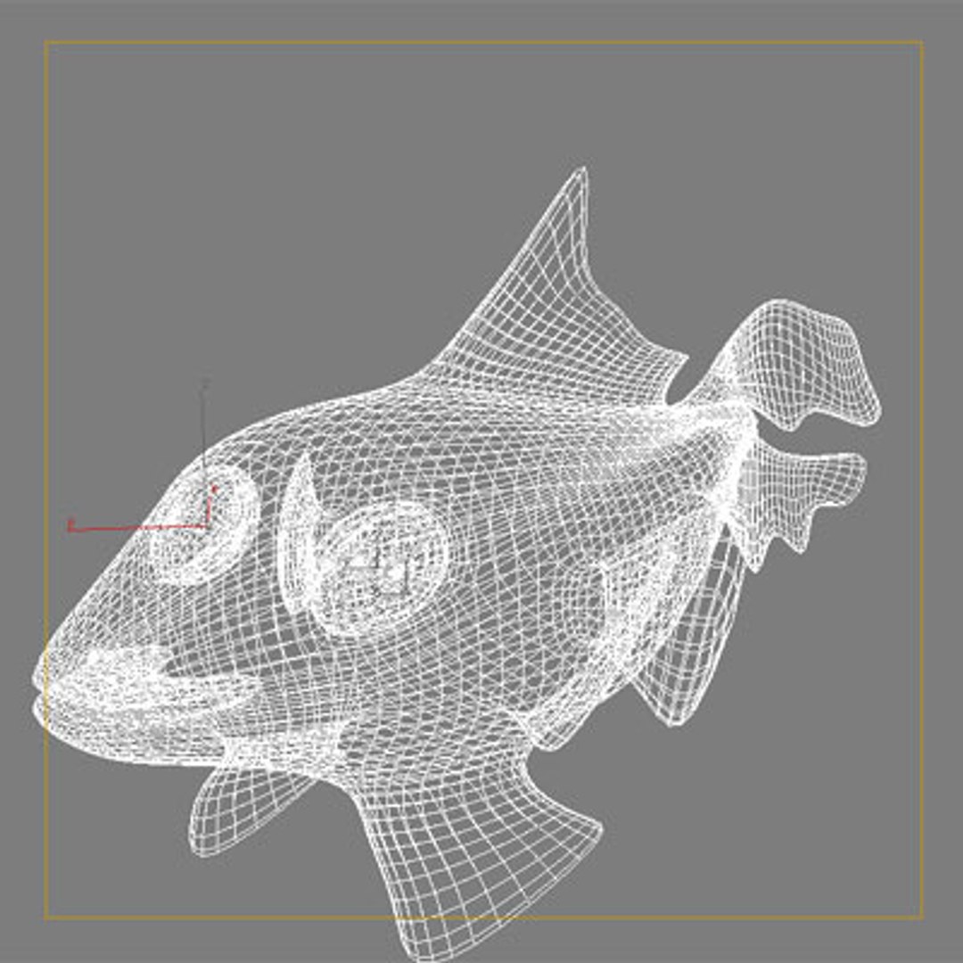 3d model cartoon fish