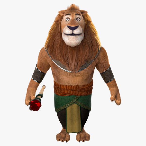 modelo 3d León de dibujos animados NoRig - TurboSquid 2009809