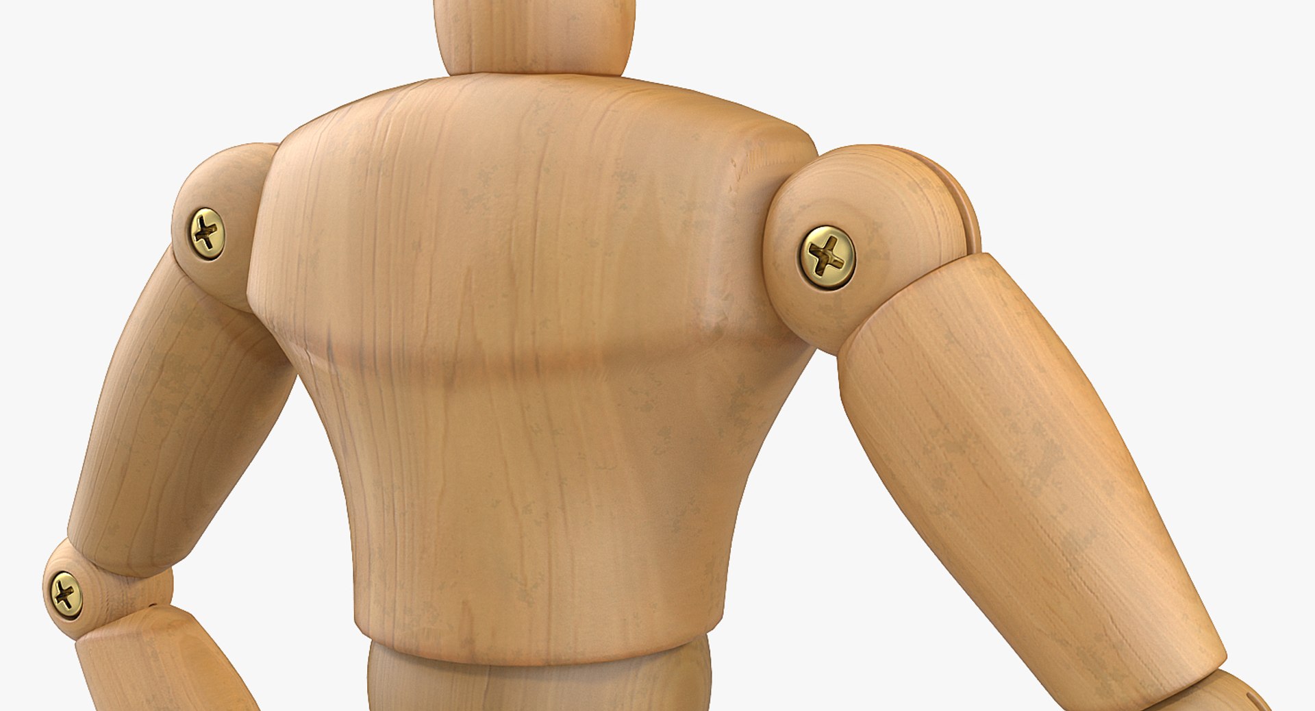 3D wooden dummy toy standing - TurboSquid 1333103
