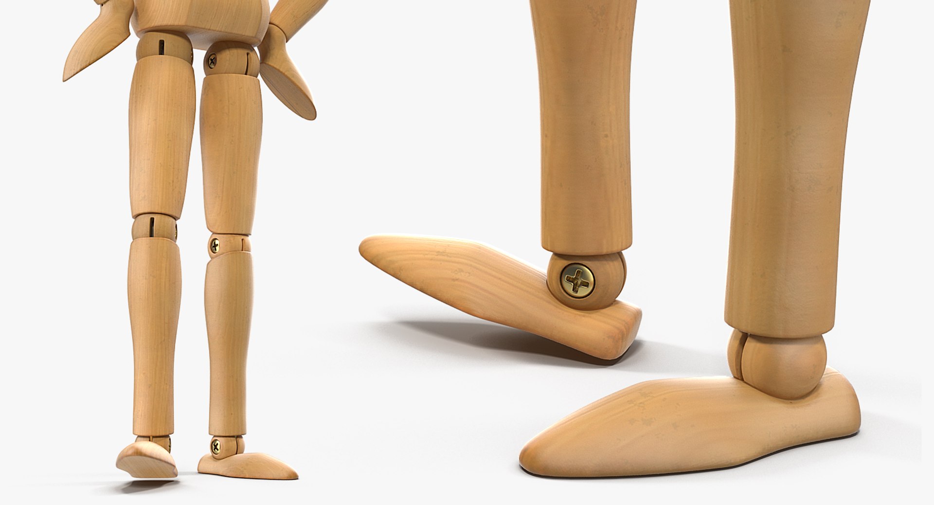 3D wooden dummy toy standing - TurboSquid 1333103