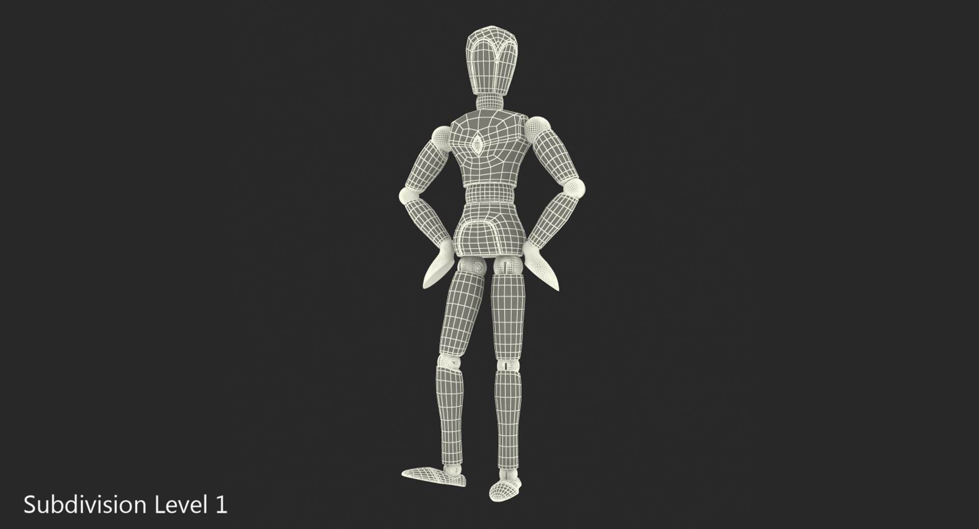 3D wooden dummy toy standing - TurboSquid 1333103