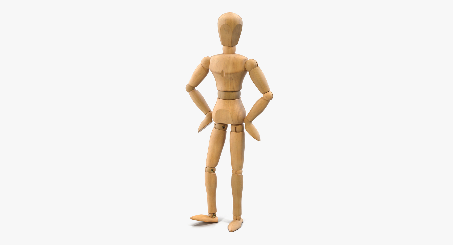 3D wooden dummy toy standing - TurboSquid 1333103