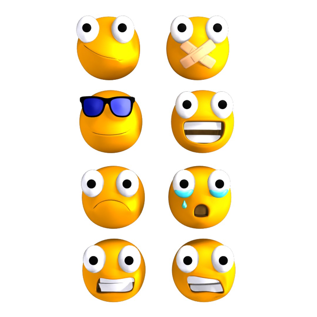 3d Model Emoticons Rigged