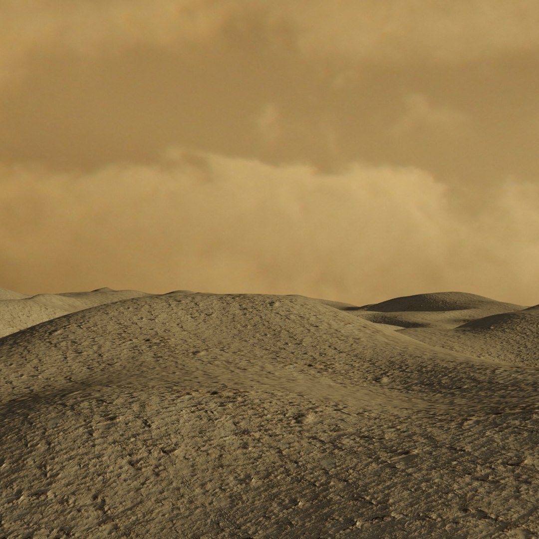 3d Mars Planet Scene Landscape Terrain