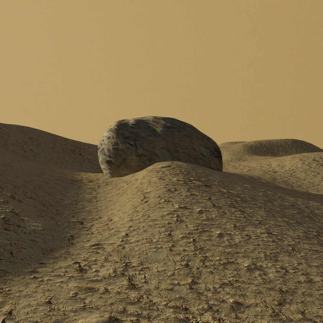 3d Mars Planet Scene Landscape Terrain