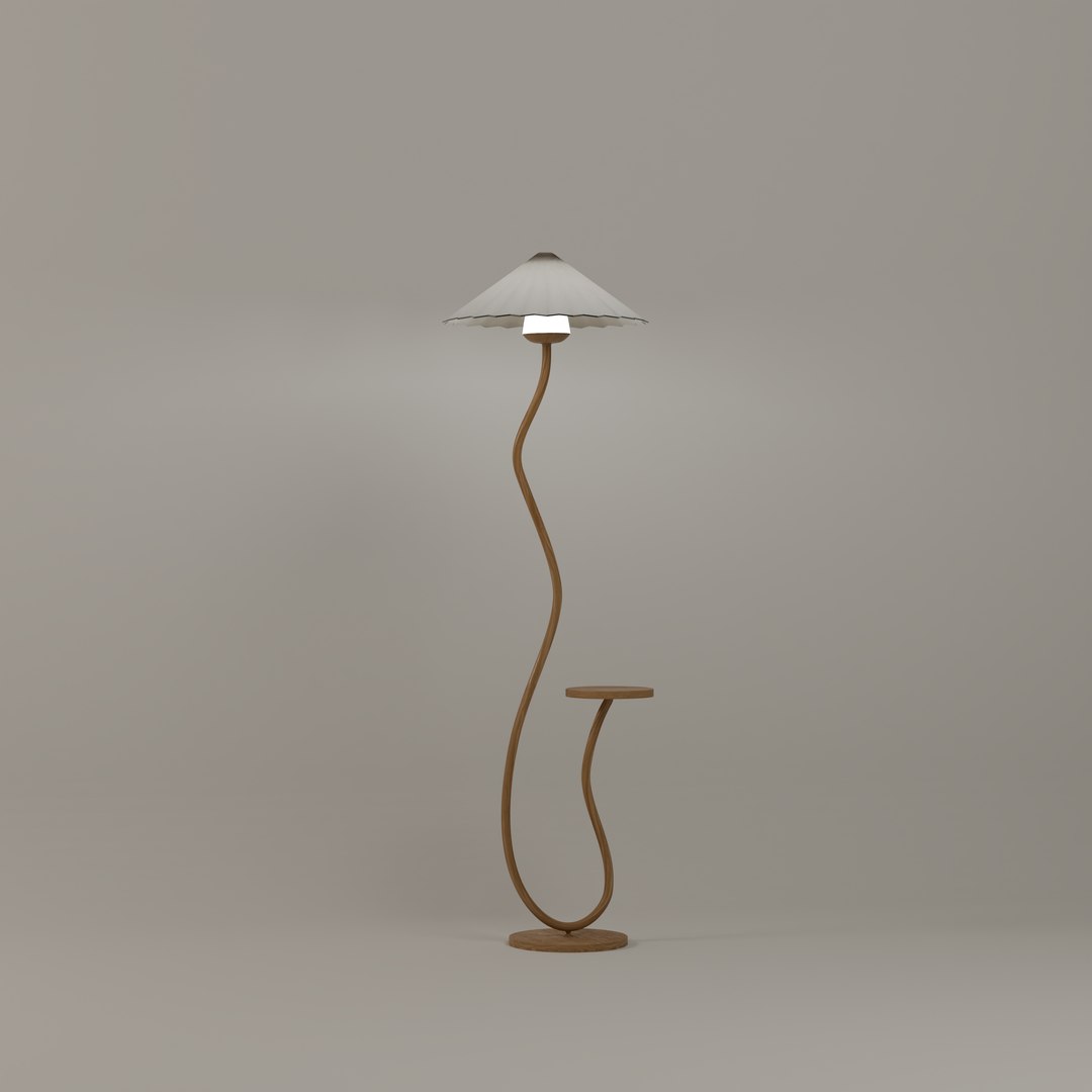 Curved Standing Lamp 3D Model - TurboSquid 2306165