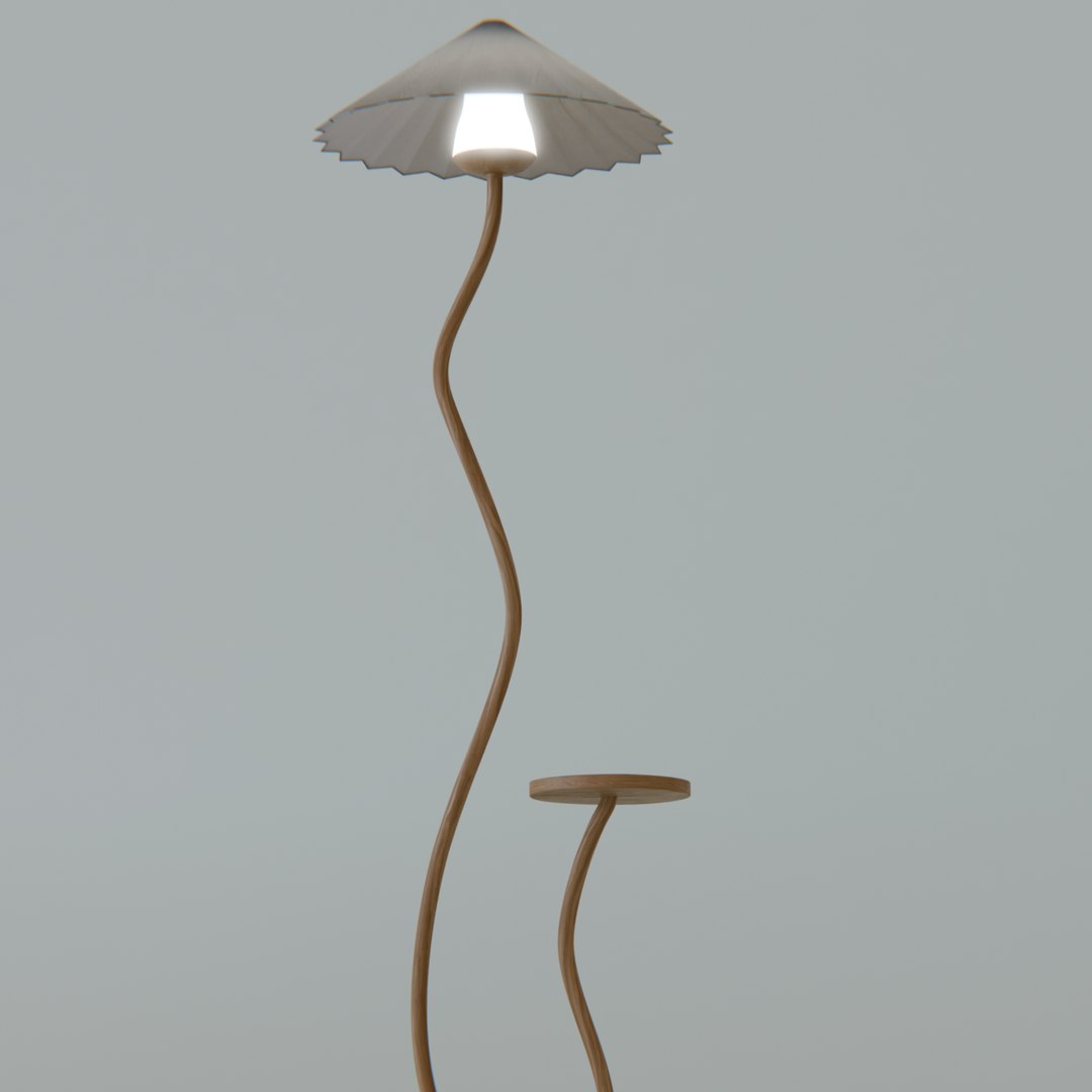 Curved Standing Lamp 3D Model - TurboSquid 2306165