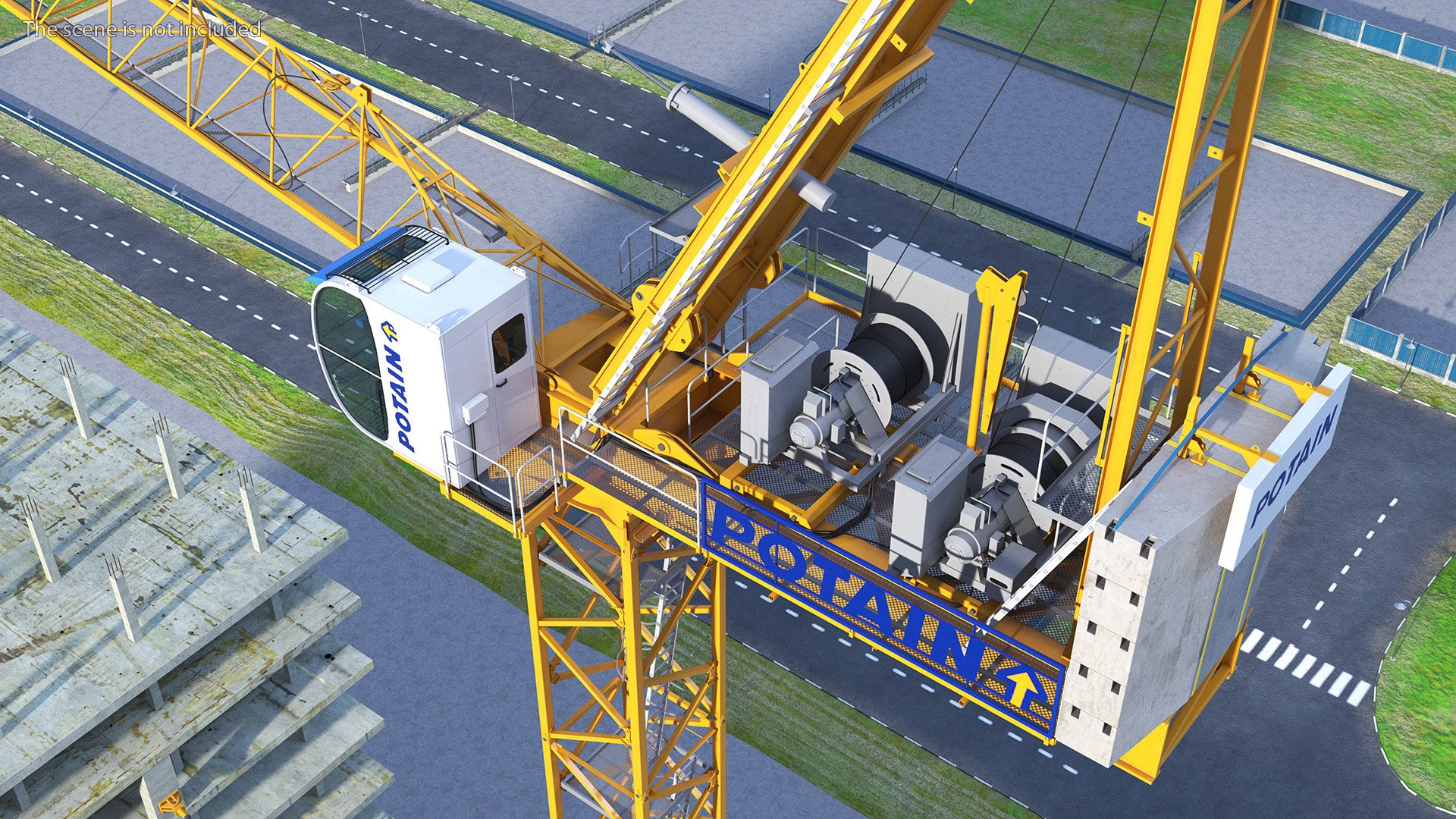 Potain MR 295 Tower Crane Rigged 3D - TurboSquid 2177419