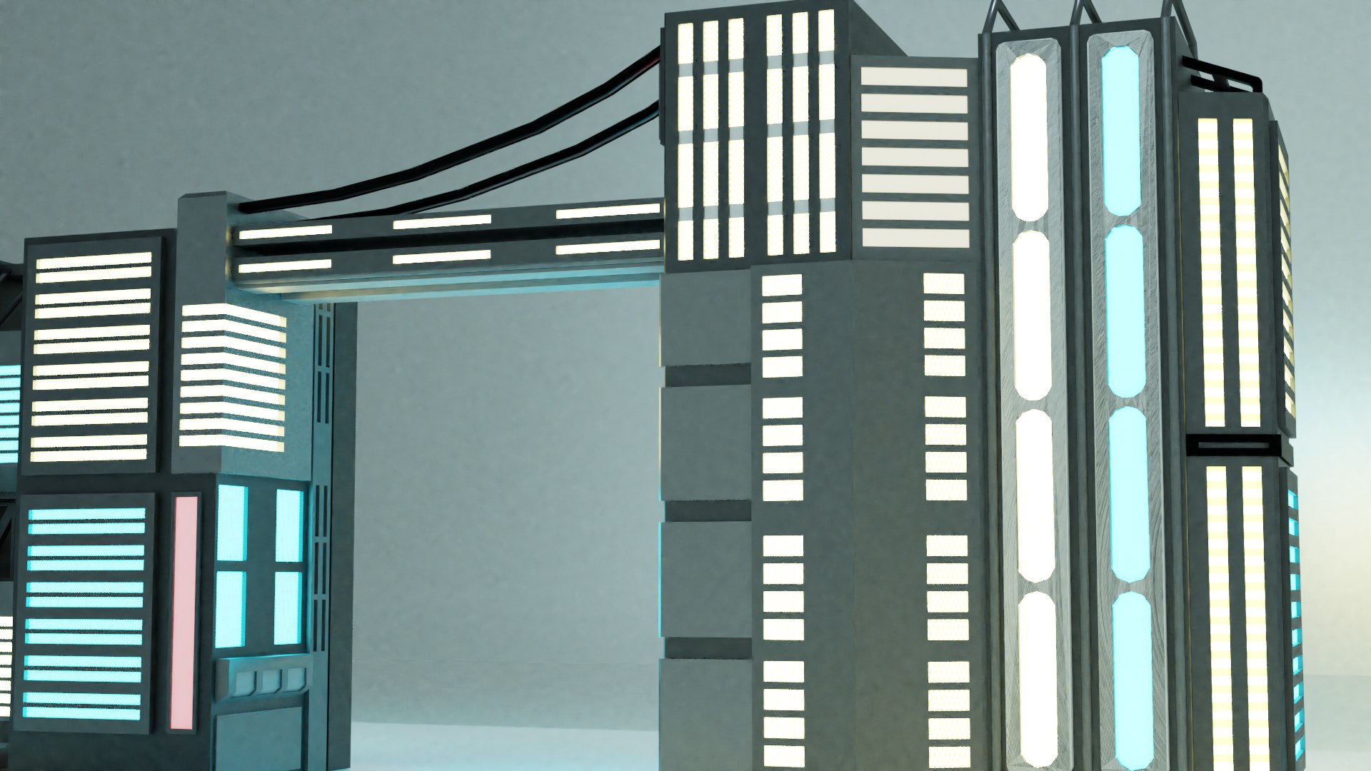 3D model Cyberpunk low poly cool building - TurboSquid 2126882