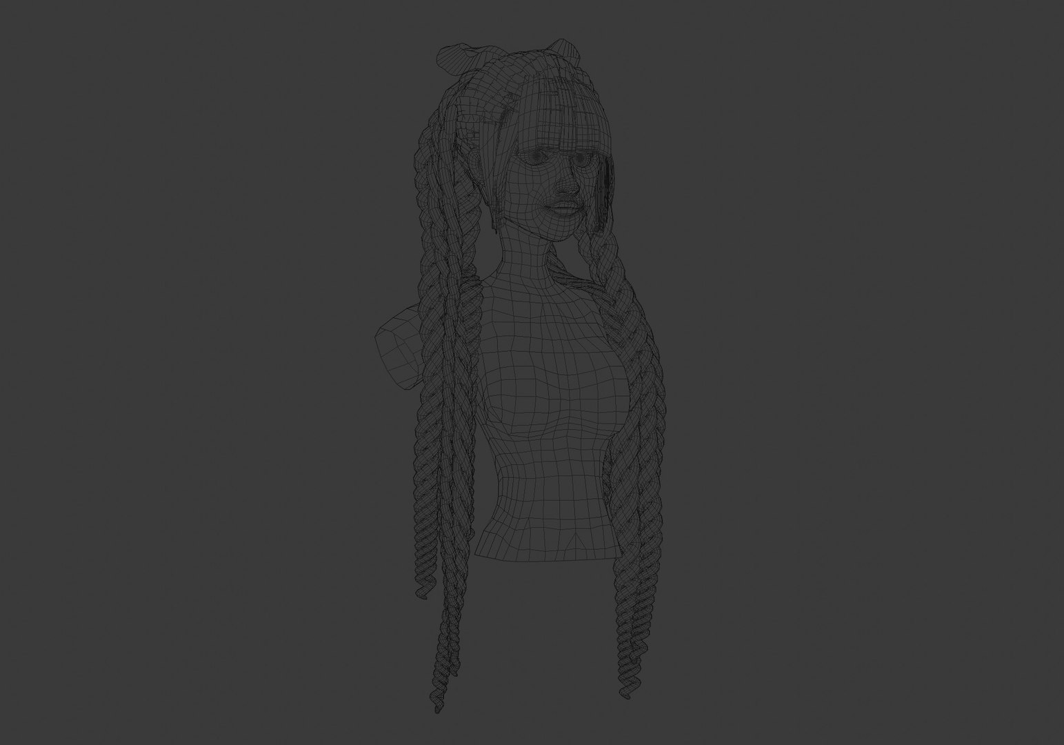 3D model Female Braids Hairstyle - TurboSquid 1943357