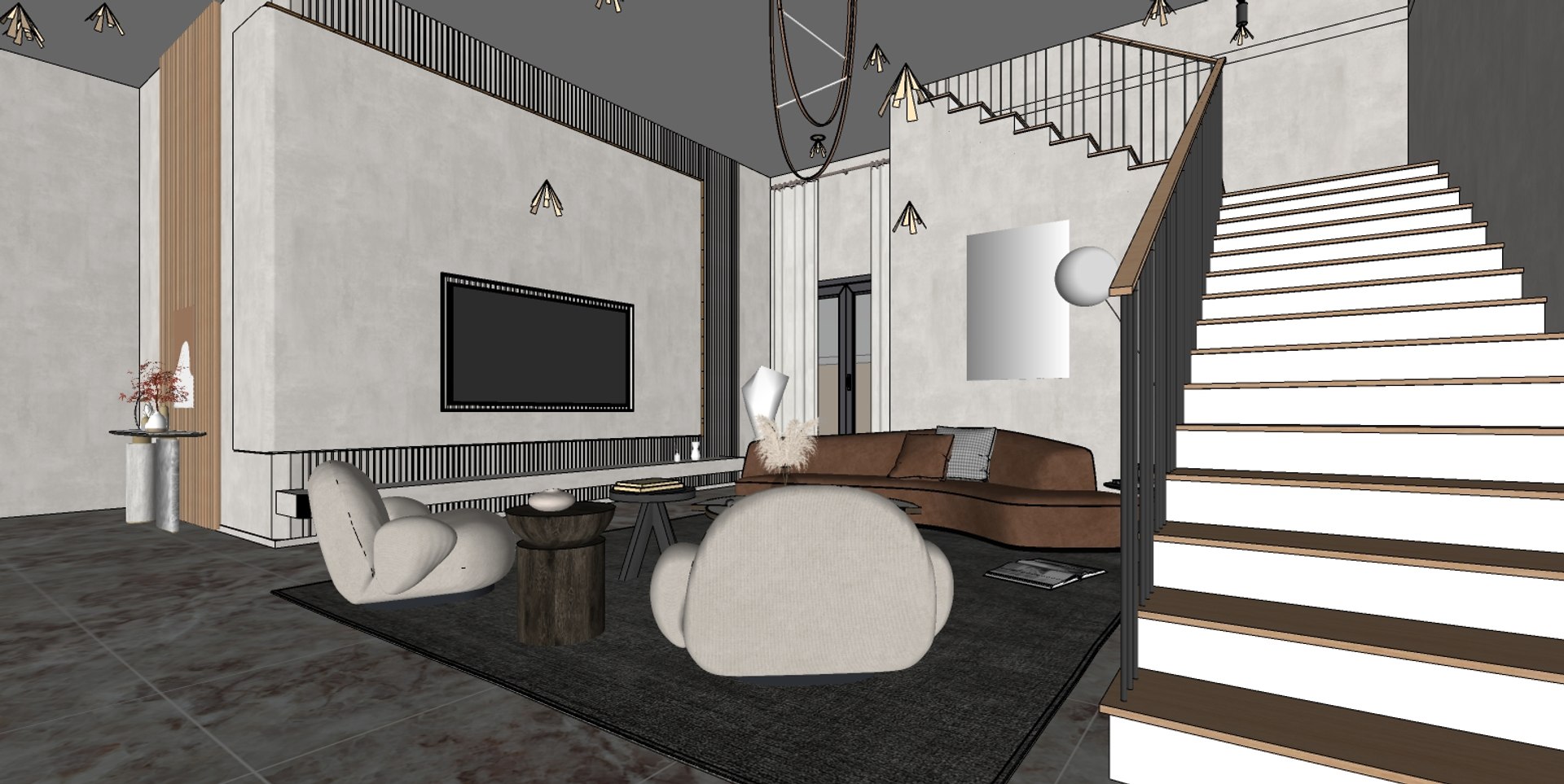 3D Enscape Ready 3D Double Storey Interior Design - TurboSquid 2220881