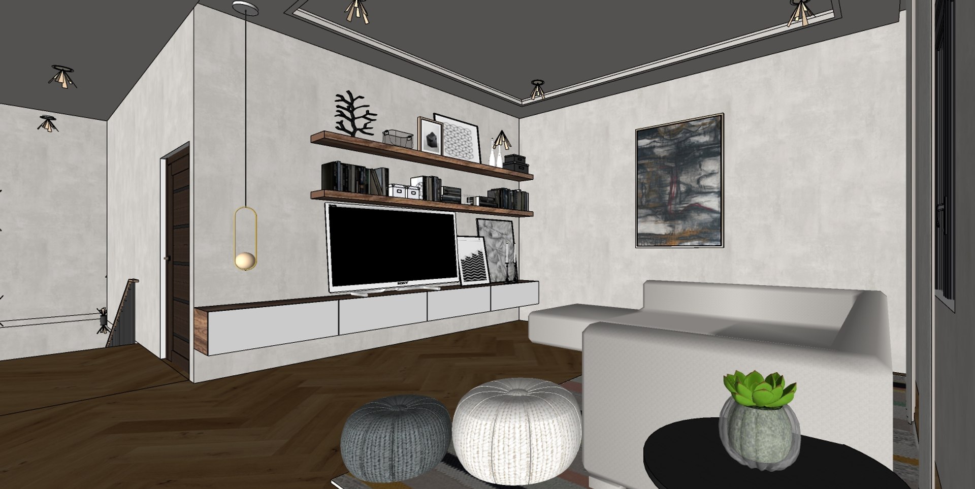 3D Enscape Ready 3D Double Storey Interior Design - TurboSquid 2220881