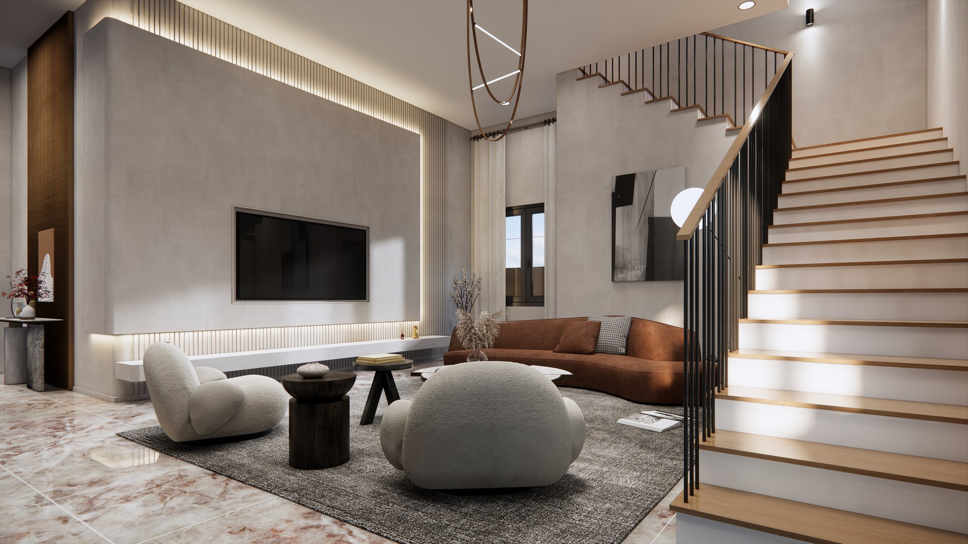 3D Enscape Ready 3D Double Storey Interior Design - TurboSquid 2220881