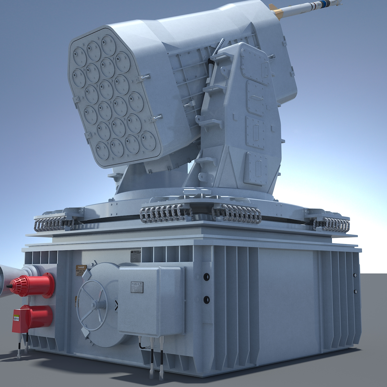 modelo 3d Mk-49 (GMLS) + RIM-116 misil de armazón de avión rodante (RAM ...