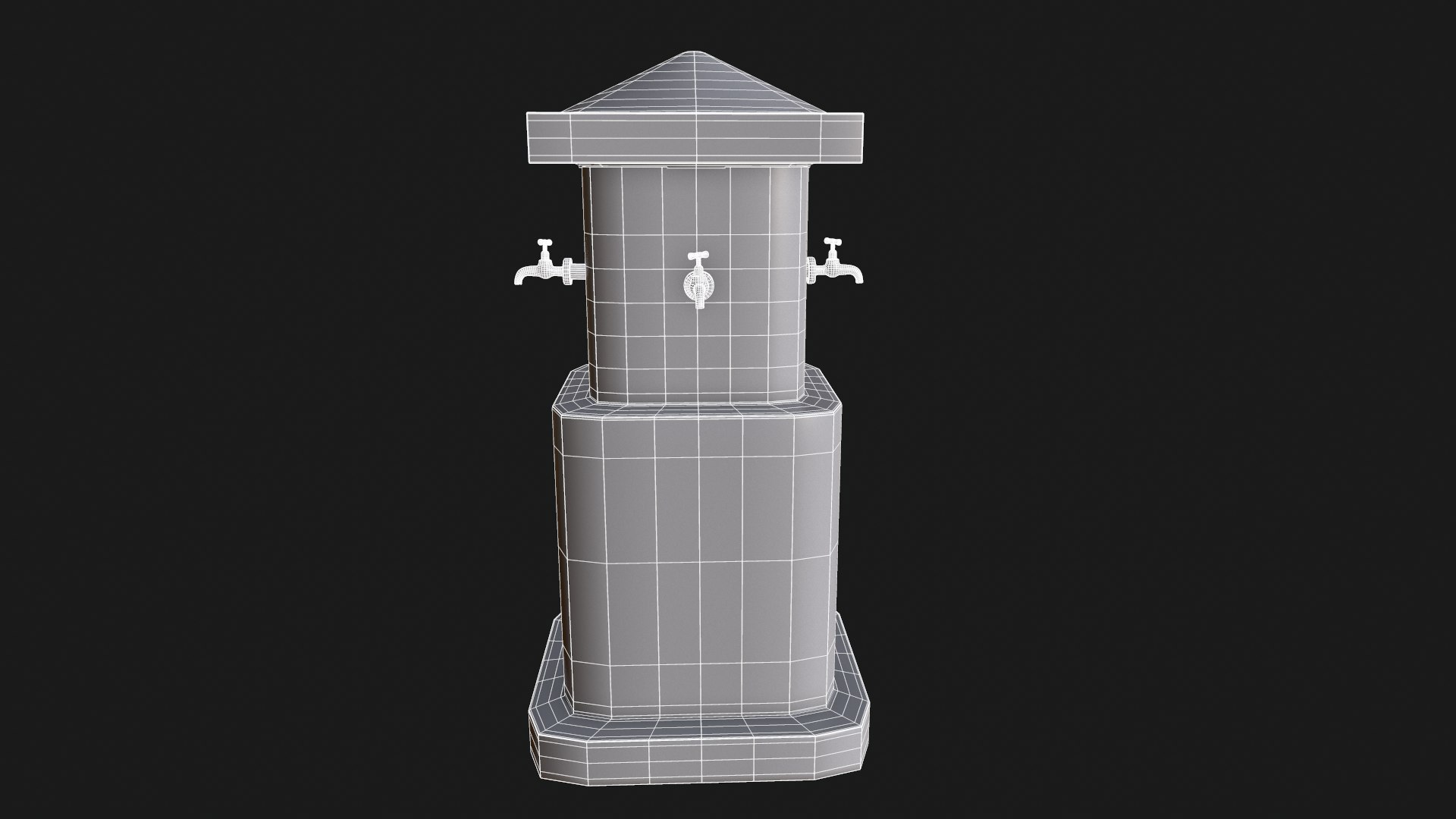 3D Multiple Drinking Water Taps Model - TurboSquid 2188101