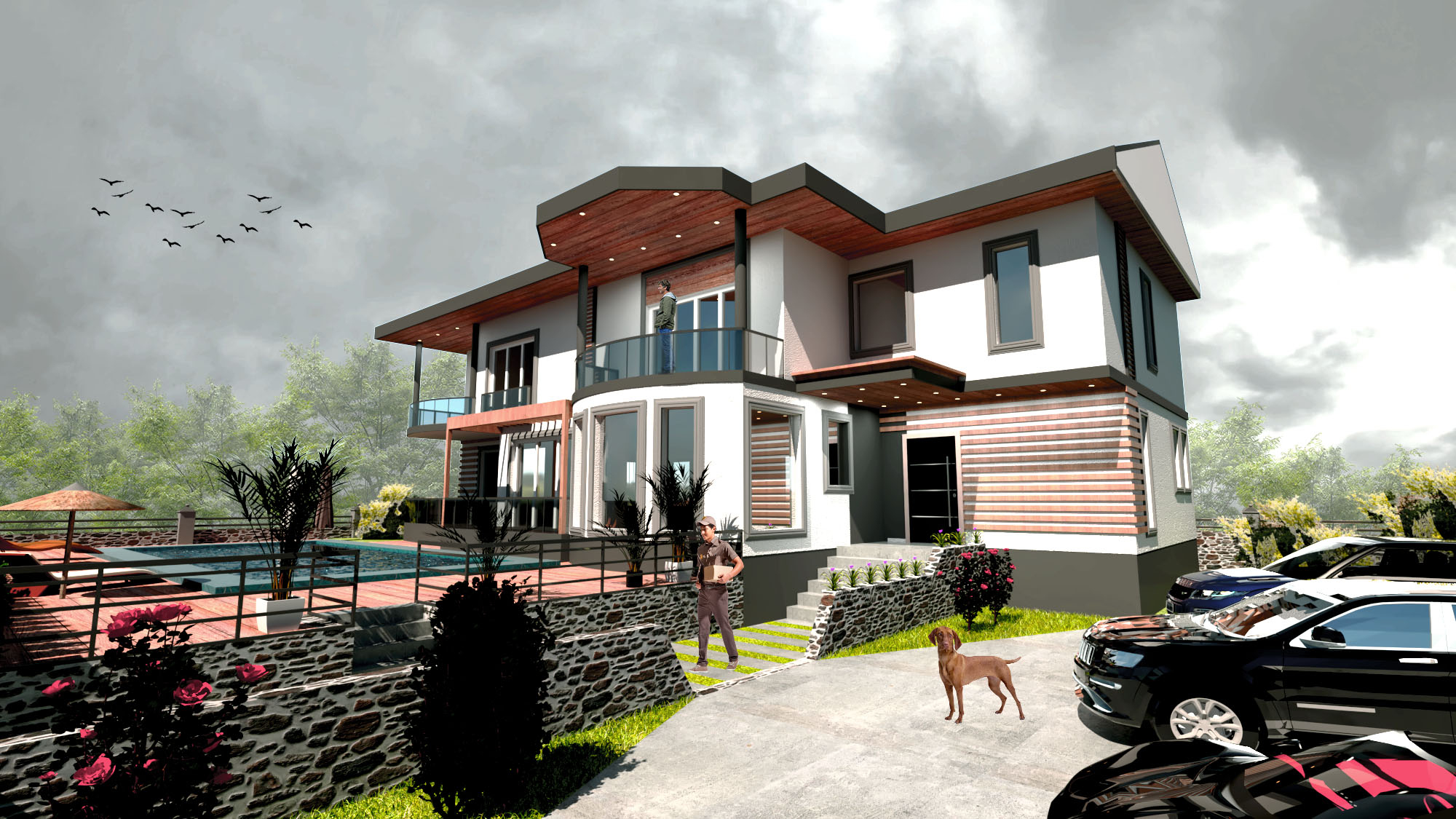 Villa housing 3D model - TurboSquid 1724219