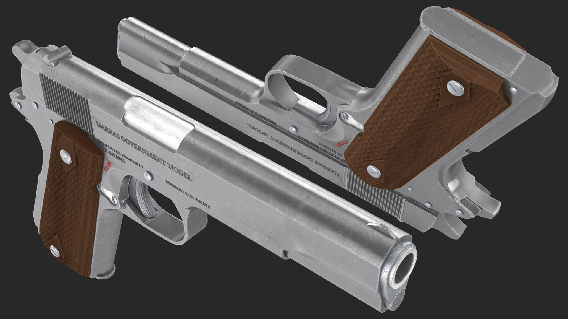 3D Model Colt 1911 Government AAA Game Weapon - TurboSquid 2099630