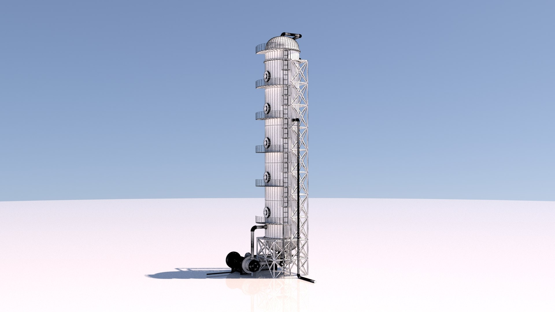 Refinery Distillation Column 3D - TurboSquid 2018253