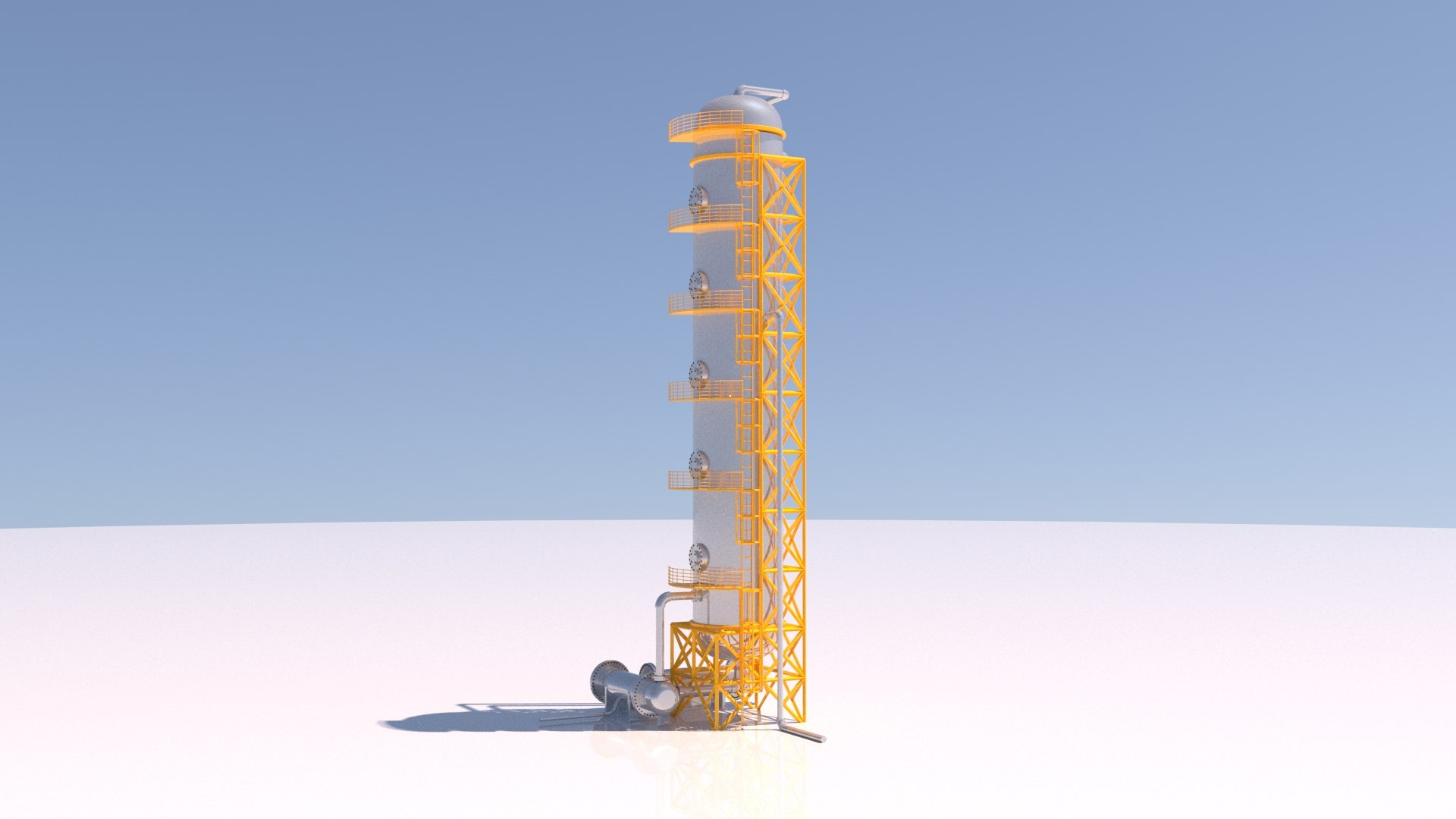 Refinery Distillation Column 3D - TurboSquid 2018253