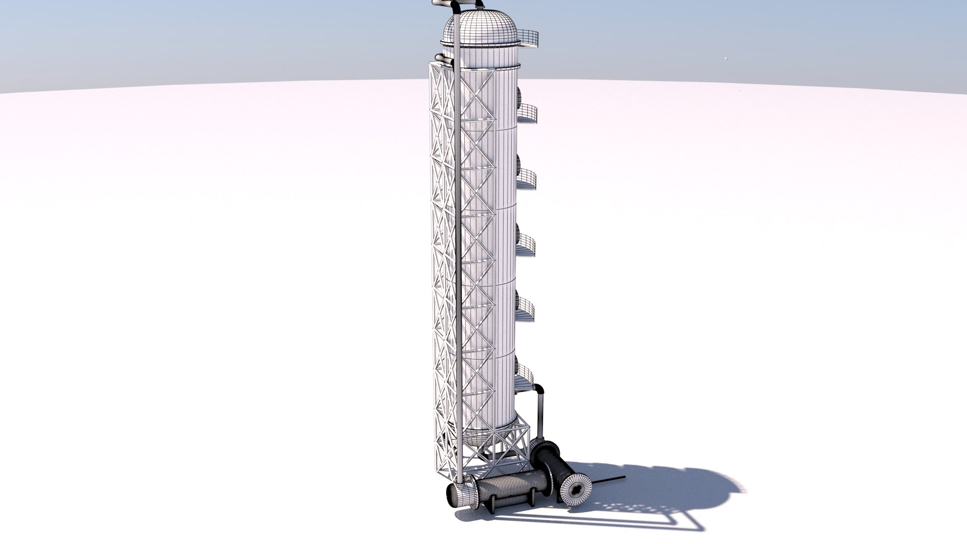 Refinery Distillation Column 3D - TurboSquid 2018253