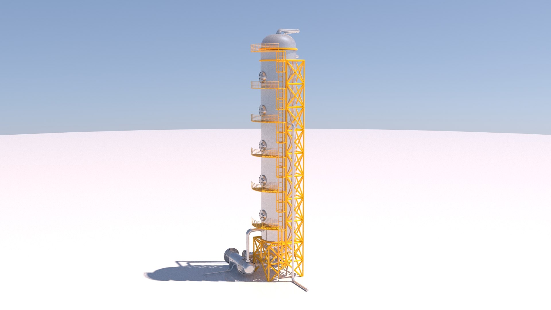 Refinery Distillation Column 3D - TurboSquid 2018253